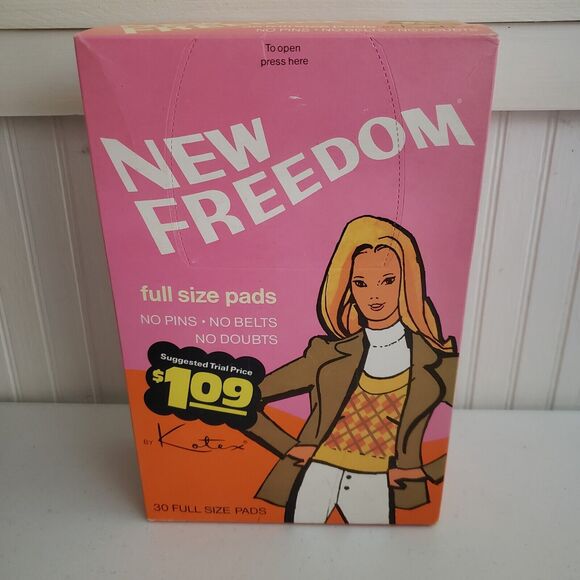 Kotex | Other | Nos New Freedom Kotex Beltless Maxi Pads 973 Vintage ...